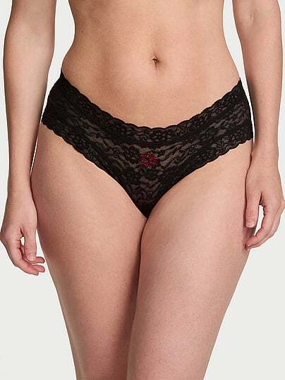 Victoria's Secret The Lacie Sparkle Cheeky Panty - Black
