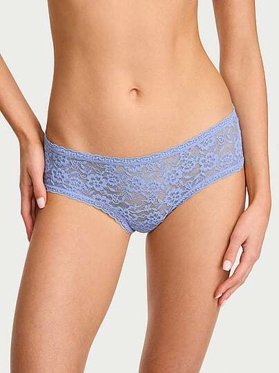 Victoria's Secret The Lacie Lace Cheeky Panty - Blue