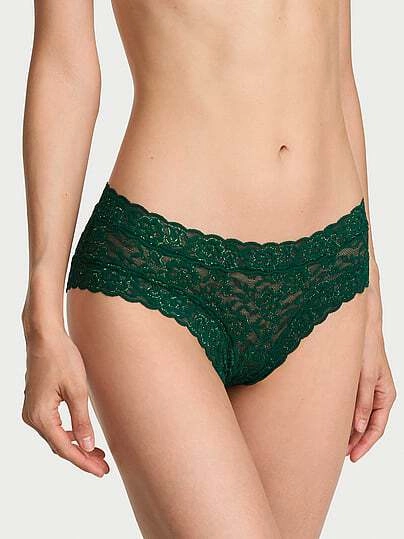 Victoria's Secret The Lacie Lace Cheeky Panty - Gold