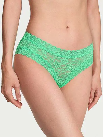 Victoria's Secret The Lacie Lace Cheeky Panty - Green