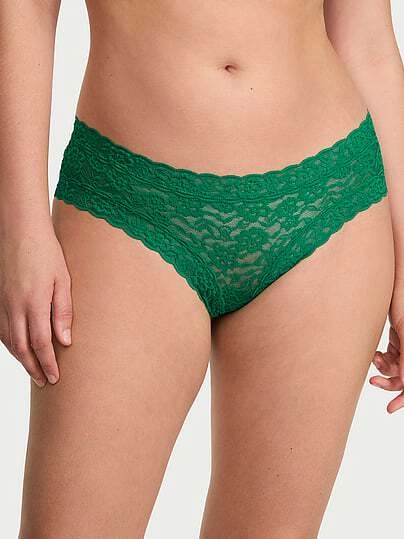 Victoria's Secret The Lacie Lace Cheeky Panty - Green