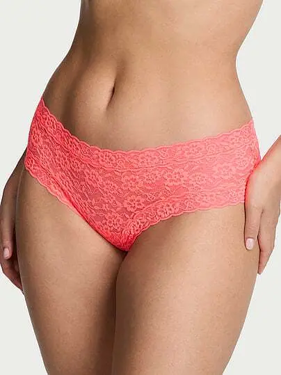 Victoria's Secret The Lacie Lace Cheeky Panty - Orange