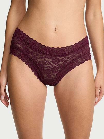 Victoria's Secret The Lacie Lace Keyhole Cheeky Panty - Pink