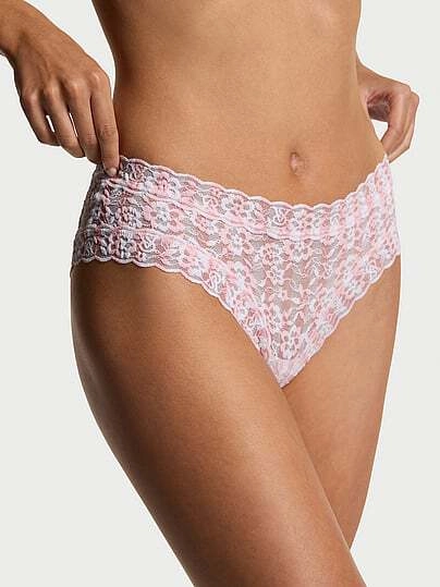 Victoria's Secret The Lacie Dot Geo Lace Cheeky Panty - Print