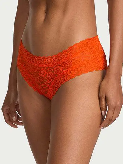 Victoria's Secret The Lacie Lace Cheeky Panty - Red