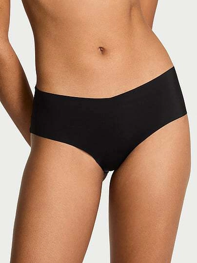 Victoria's Secret No-show Foil- Cheeky Panty - Black