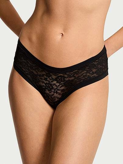 Victoria's Secret No-show Cheeky Panty - Black