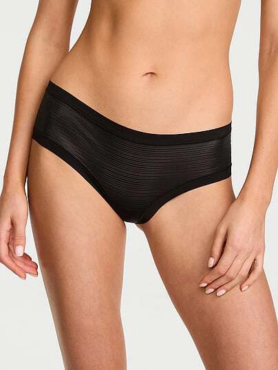 Victoria's Secret No-show Strappy Cheeky Panty - Black