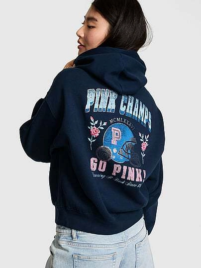 Pink Campus Fleece™ Full-zip Hoodie - Blue
