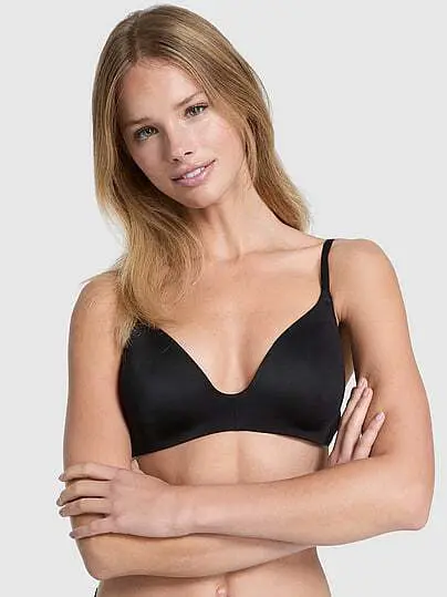 Pink Wear Everywhere Push-up Wireless Bra - Black