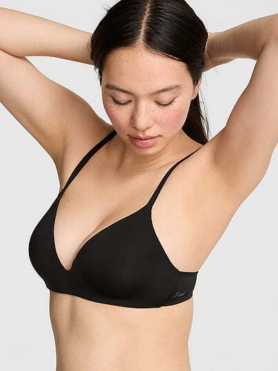 Pink Wear Everywhere™ Push-up Wireless Bra - Black