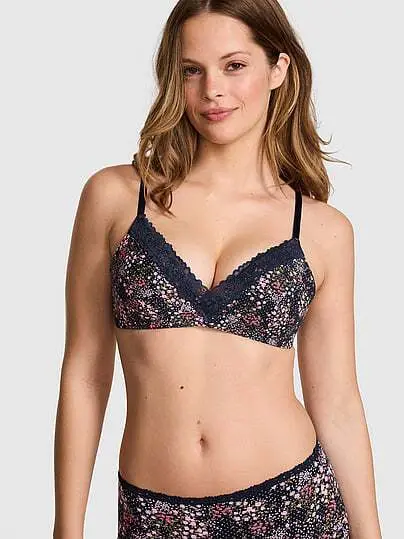 Pink Wear Everywhere Everywhere™ Push-up Wireless Bra - Floral