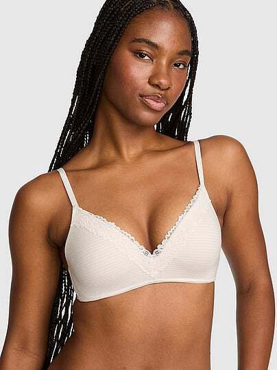 Pink Wear Everywhere™ Push-up Wireless Bra - Grey