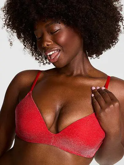 Pink Wear Everywhere Push-up Wireless Bra - Red