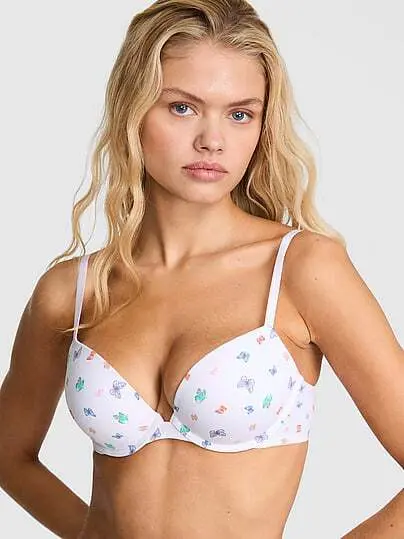Pink Wear Everywhere Super Push-up Bra - Print