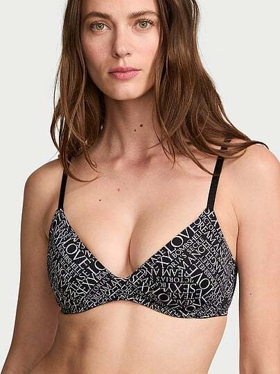 Victoria's Secret Sexy Tee Smooth Lacie Wireless Push-up Bra - Print