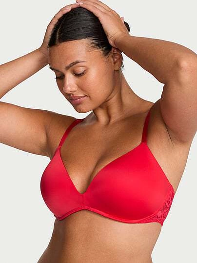 Victoria's Secret Sexy Tee Smooth Wireless Push-up Bra - Red