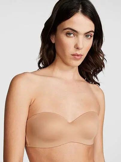 Pink Wear Everywhere Lightly Lined Strapless Bra - Beige