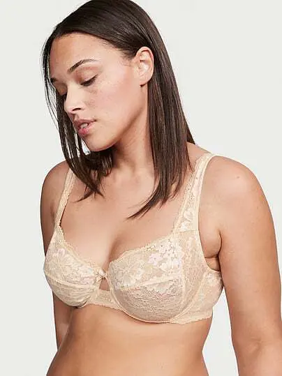 Victoria's Secret Body Victoria The Fabulous Victoria’s Secret Full Cup Lace Bra - Beige