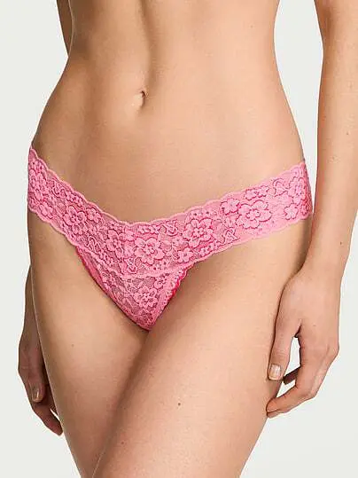 Victoria's Secret The Lacie Lace Thong Panty - Multicolored