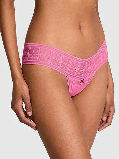 Victoria's Secret The Lacie Lace Thong Panty - Pink