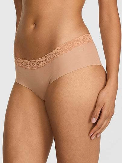 Pink No-show Cheeky Panty - Beige