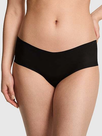 Pink No-show Cheeky Panty - Black