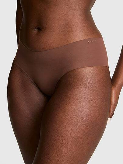 Pink No-show Cheeky Panty - Brown