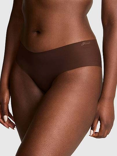 Pink No-show Cheeky Panty - Brown
