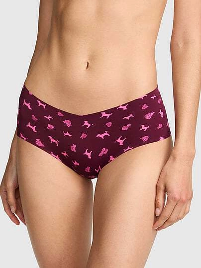 Pink No-show Cheeky Panty - Print