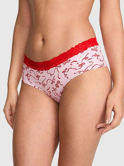 Pink No-show Cheeky Panty - Print