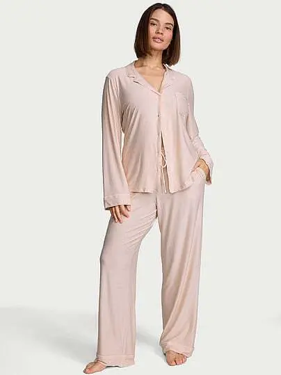 Victoria's Secret Sosoft Modal™ Ribbed Long Pajama Set - Gold