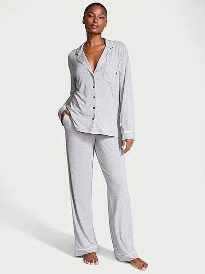 Victoria's Secret Sosoft Modal™ Ribbed Long Pajama Set - Grey