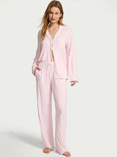 Victoria's Secret Sosoft Modal™ Ribbed Long Pajama Set - Pink
