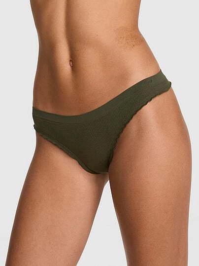 Pink Seamless Thong Panty - Green
