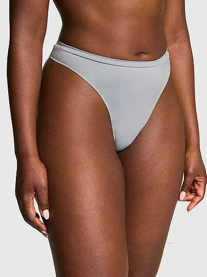 Pink Seamless Thong Panty - Grey