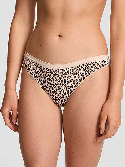 Pink Seamless Thong Panty - Print