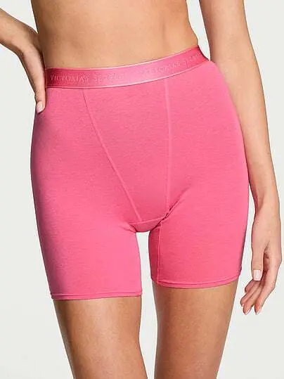 Victoria's Secret Cotton Logo High-waist Boxer Brief - Pink