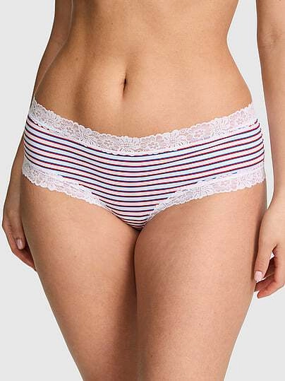 Pink Wink™ Lace-trim Cotton Cheeky Panty - Print