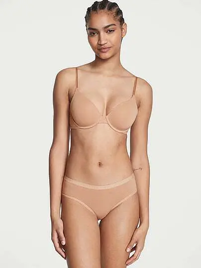 Victoria's Secret Stretch Cotton Hiphugger Panty - Beige