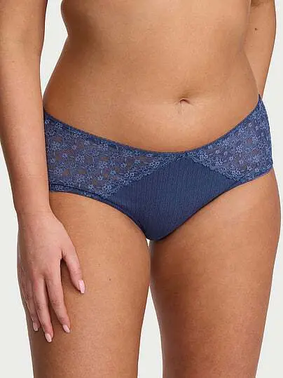 Victoria's Secret Stretch Cotton Hiphugger Panty - Blue