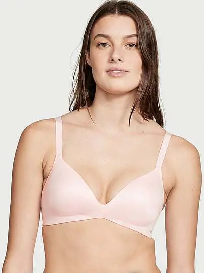 Victoria's Secret Bare Infinity Flex Lightly Lined Wireless Plunge Bra - Pink