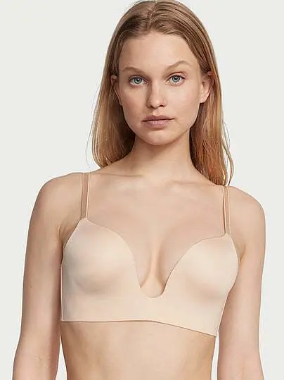 Victoria's Secret Bare Plunge Low-back Bra - Beige