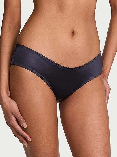 Victoria's Secret Very Sexy Rose Lace-trim Cut-out Cheeky Panty - Blue