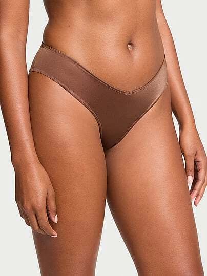 Victoria's Secret Very Sexy Rose Lace-trim Cut-out Cheeky Panty - Brown