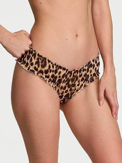 Victoria's Secret Very Sexy Lace Strappy Hardware Peekaboo Cheeky Panty - Print