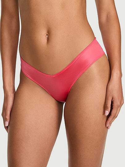 Victoria's Secret Very Sexy Rose Lace-trim Cut-out Cheeky Panty - Red