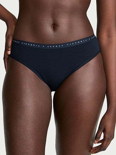 Victoria's Secret Stretch Cotton High-leg Brief Panty - Blue