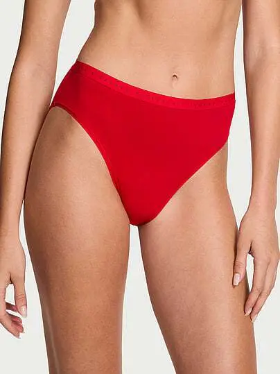 Victoria's Secret Stretch Cotton High-leg Brief Panty - Red