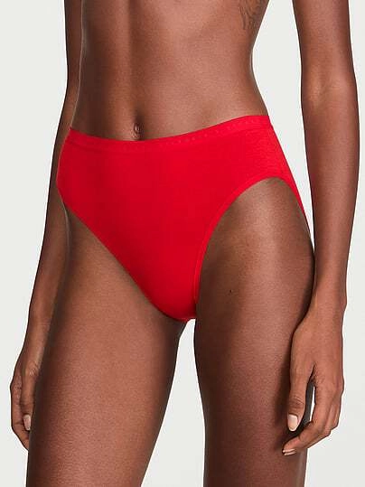 Victoria's Secret Stretch Cotton High-leg Brief Panty - Red